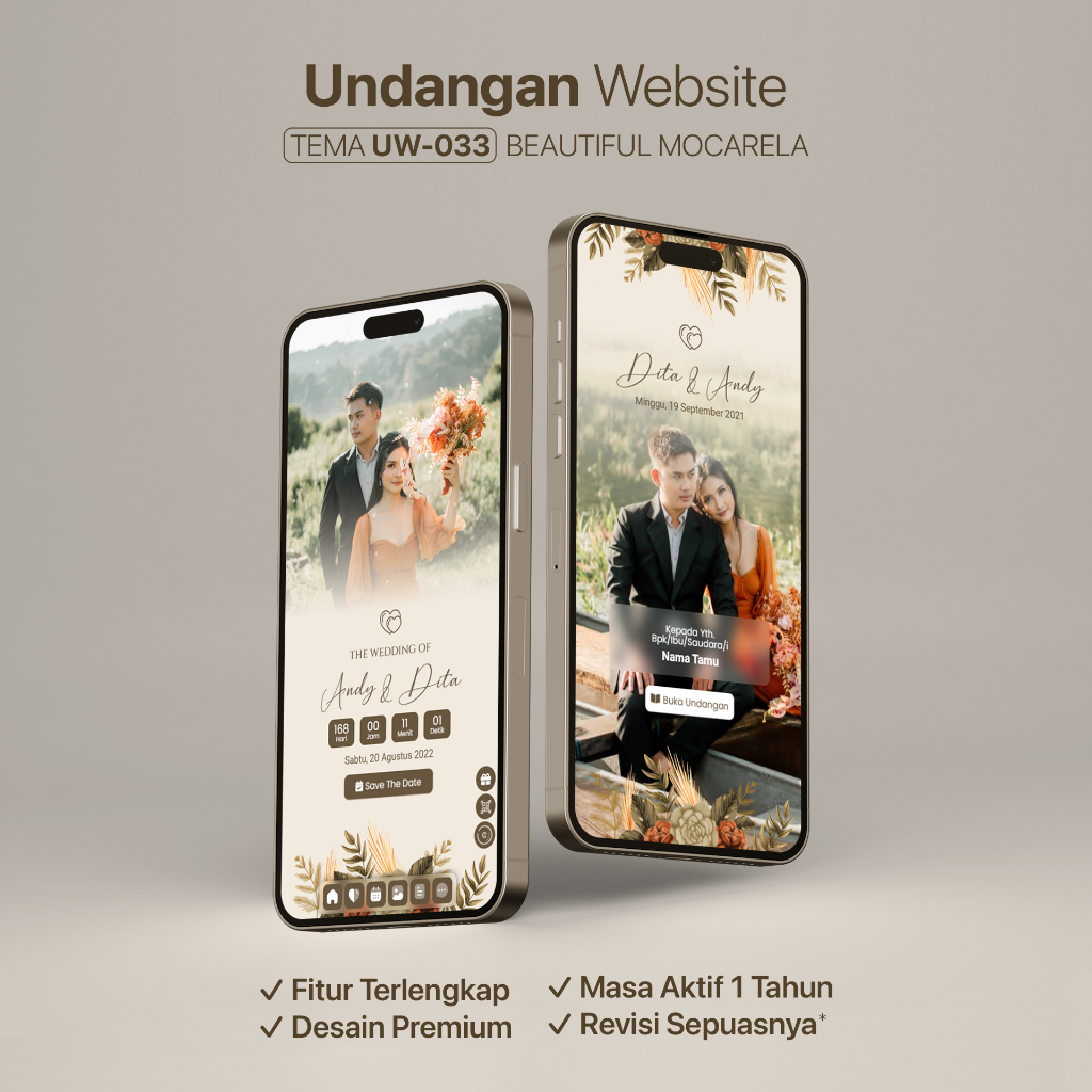 Jual UW-033 | Undangan Digital Website Beautiful Mocarela - Undangan ...
