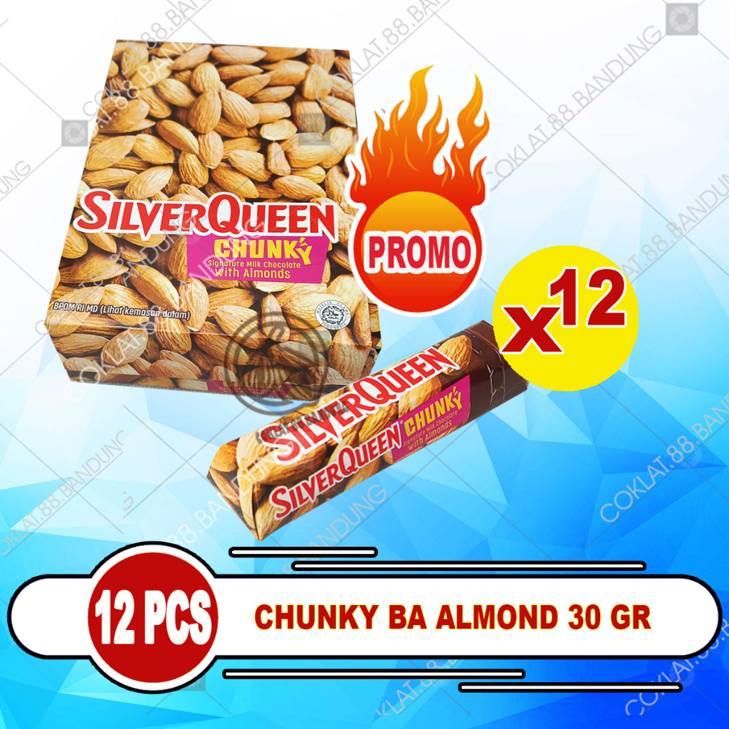 Jual SilverQueen Chunky Bar Mini 26gr – 1 Box Isi 12 Pcs | Coklat ...