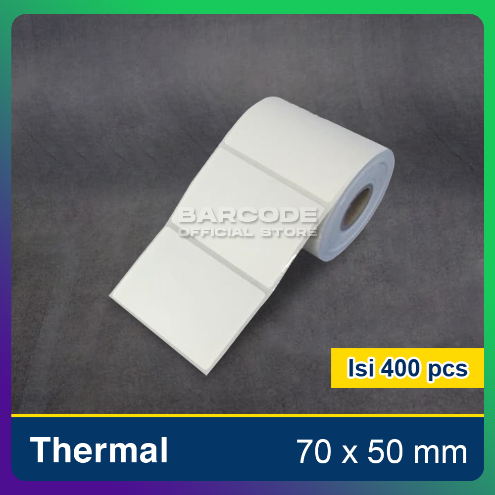 Jual Stiker Kertas Label Barcode Thermal Ukuran 70x50mm - 70 x 50 mm | Shopee Indonesia