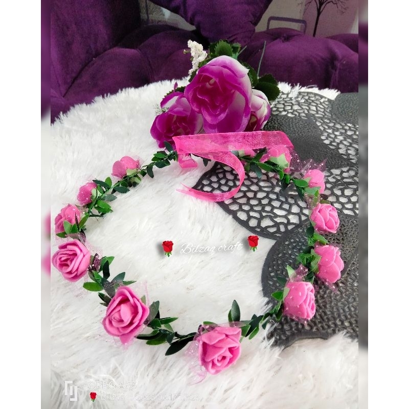Jual flower crown/bisa request warna | Shopee Indonesia