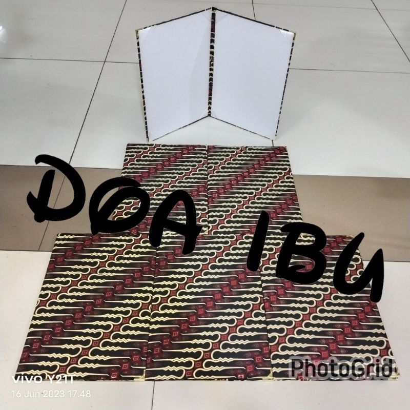 Jual map batik upacara bendera map batik sekolah ukuran F4 premium ...