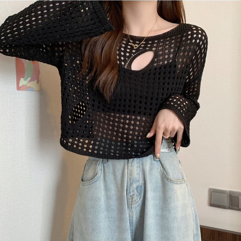 Jual ONEFASHIONMALL SL023 Outer Tunik Tanktop Rajut Knit Atasan Croptop ...