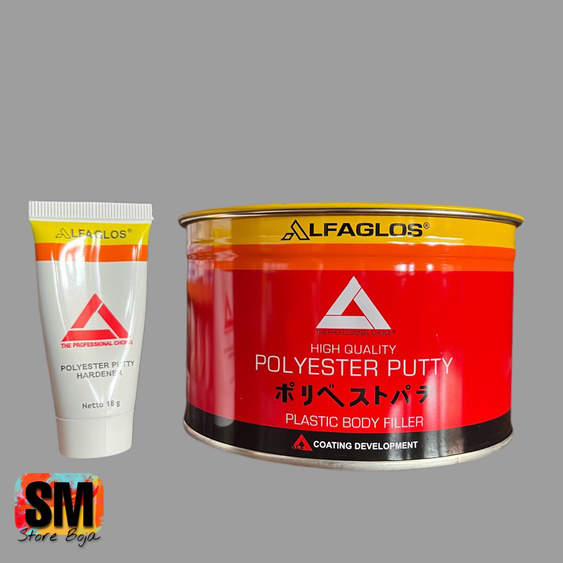 Jual Alfaglos Polyester Putty 1 KG Dempul Kayu Plastik Besi Body Mobil ...