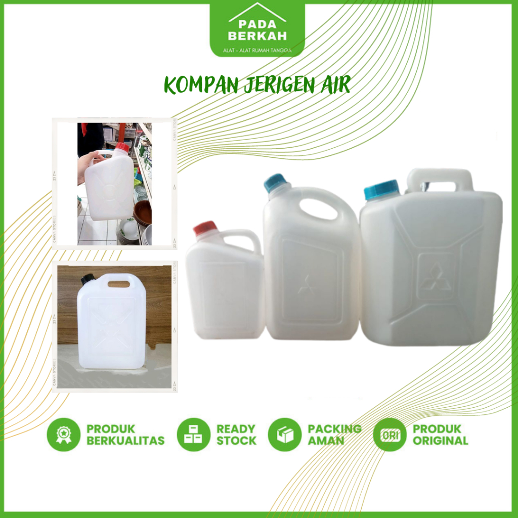 Jual Jerigen Kompan Dirigen Kosong Tempat Penyimpanan Air Bensin Uk 1 ...
