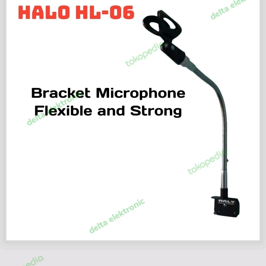 Jual Stand standing mic tempel dinding /wall bracket mic spiral plus ...