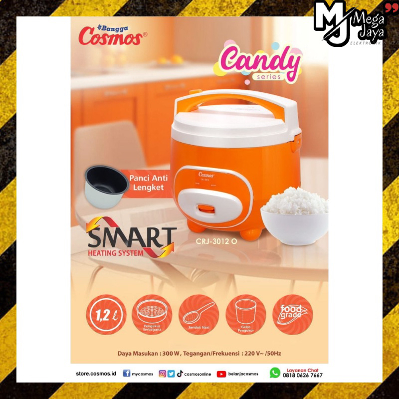 Jual MAGIC COM COSMOS CRJ 3012 CANDY SERIES KAPASITAS 1,2 LITER ...