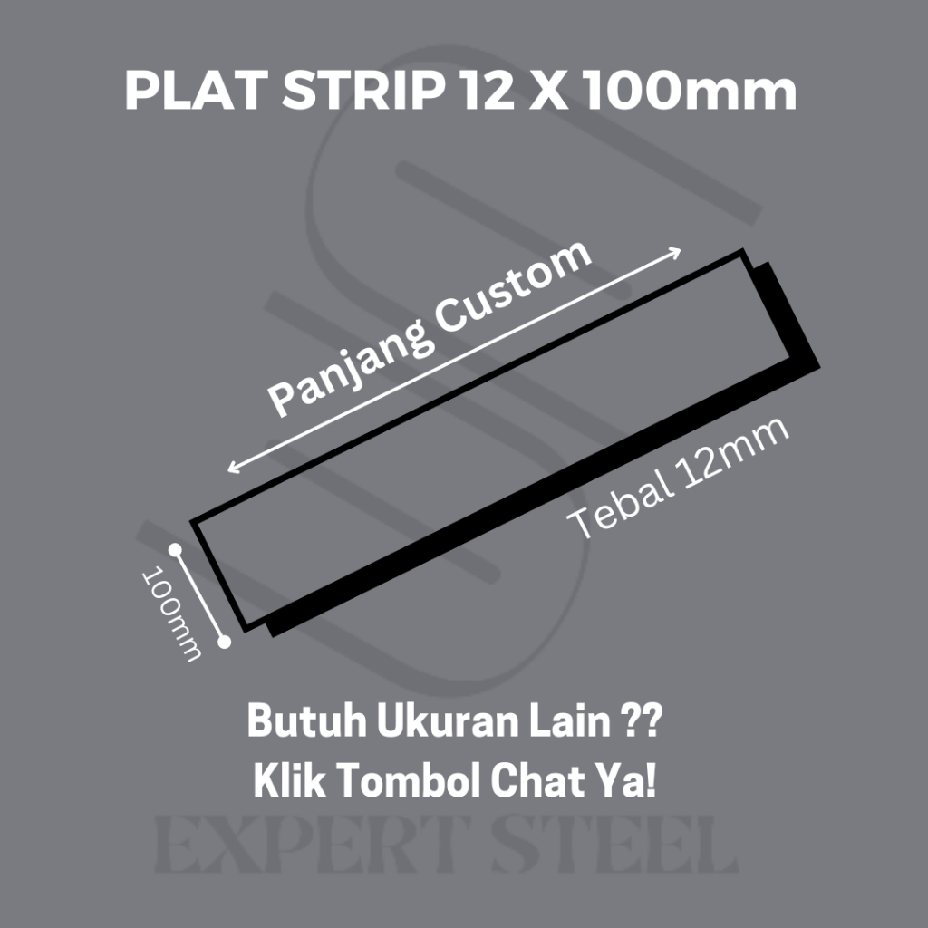 Jual PLAT STRIP 12 X 100 X CUSTOM | Shopee Indonesia