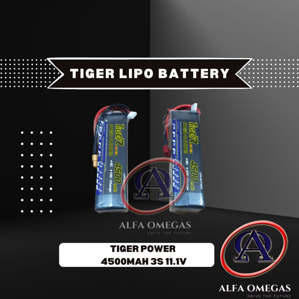 Jual Tiger Baterai Battery LiPo 4500mah 3S 11.1V 60C Lipo Power Battery ...