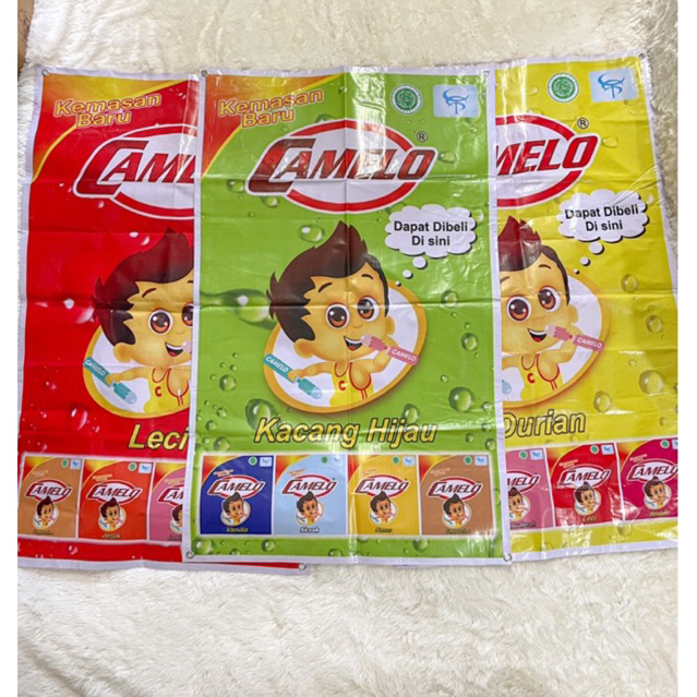 Jual Banner atau Spanduk promosi Es Camelo ukuran besar 60x100 cm dan ...