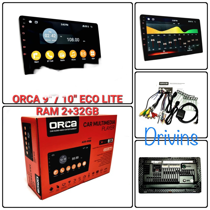 Jual Head Unit Double Din Android Orca ADR-9988 9” Inch / 10” Inch Ram ...