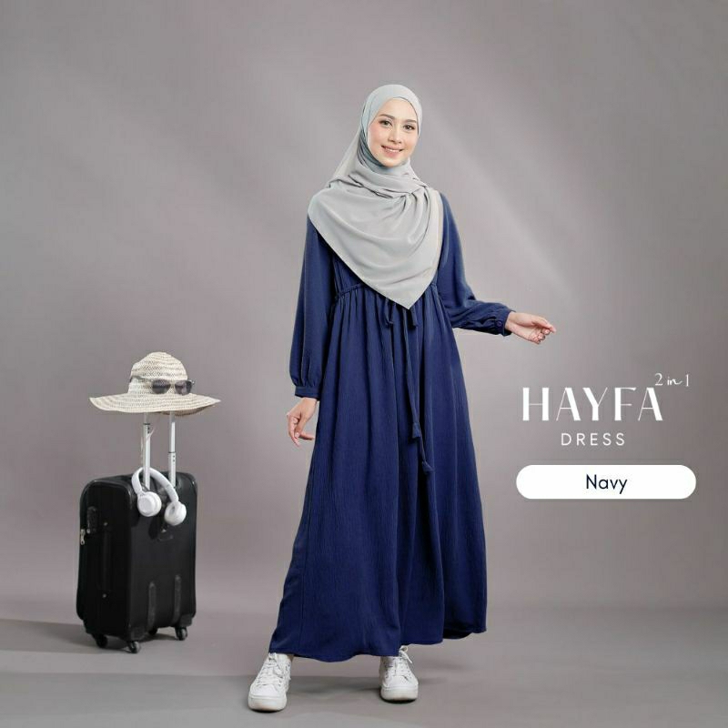 Jual HAYFA DRESS 2 IN 1 | Gamis Traveling Friendly (TERBARU) | Shopee ...