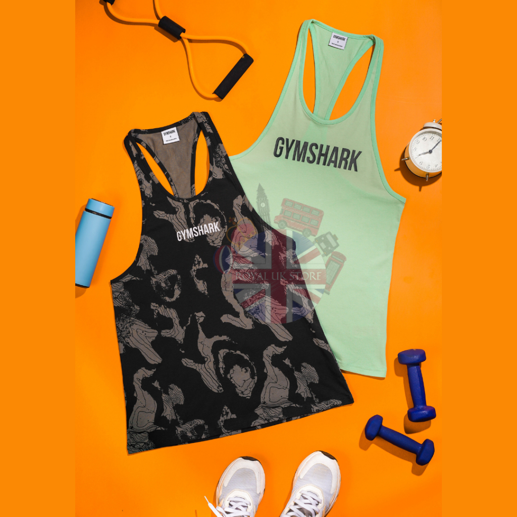 Jual Gymshark Men Stringer Top Shirt, Baju Olahraga Pria [100% Original ...
