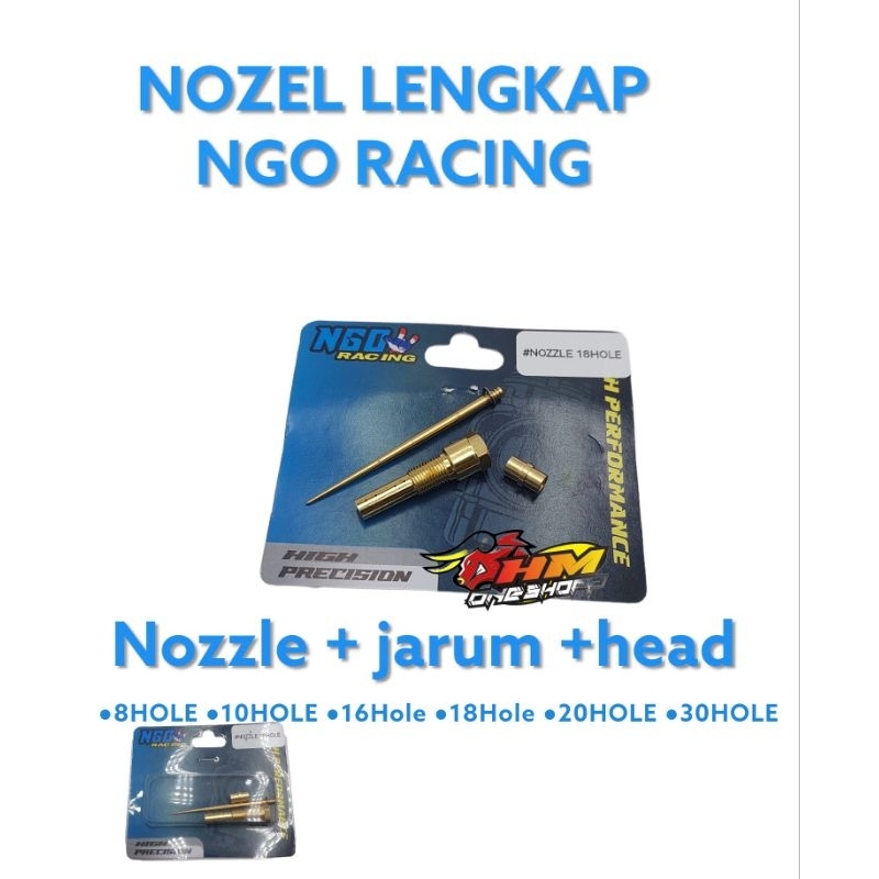 Jual nozel pwk pe NGO racing nozzle lengkap 8 10 12 16 18 20 30hole ...