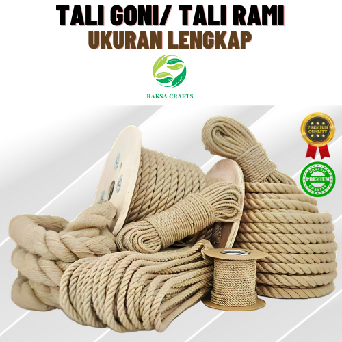 Jual TERMURAH - TALI GONI/ TALI RAMI METERAN 3mm, 4mm, 5mm, 6mm, 8mm ...
