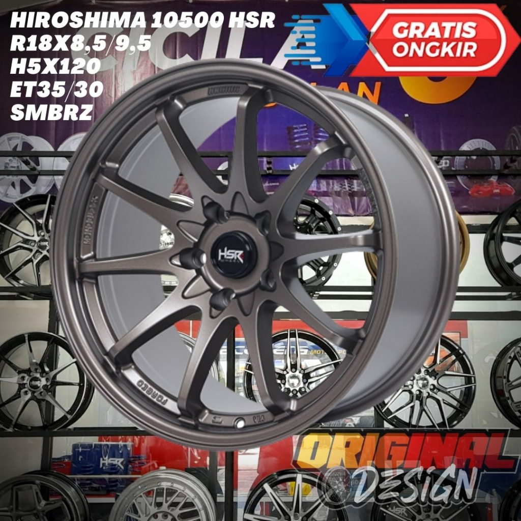 Jual Velg Mobil Ring 18 Ce28 HSR Hiroshima R18 Lebar 8,5/9,5 H5X120 Bronze | Shopee Indonesia