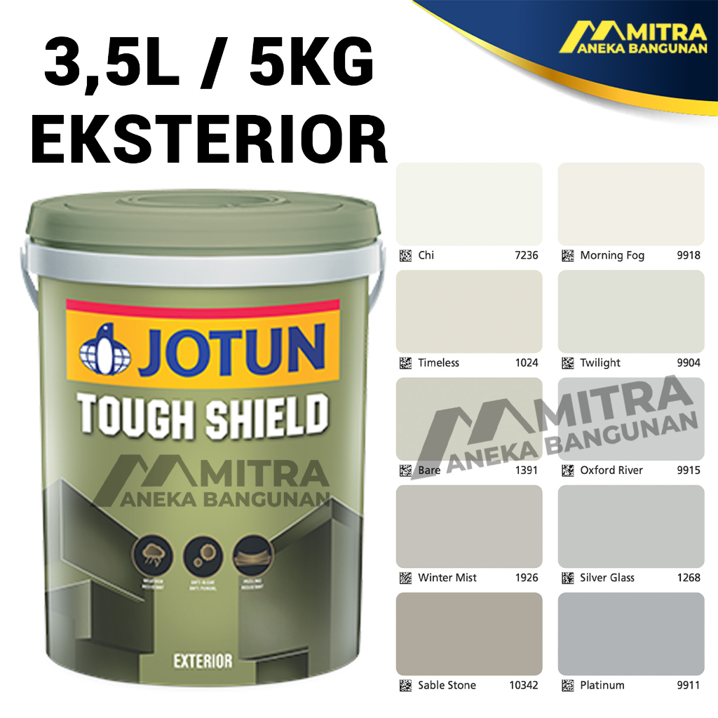 Jual CAT TEMBOK EKSTERIOR JOTUN TOUGH SHIELD 3,5 LITER / ABU BROKEN ...
