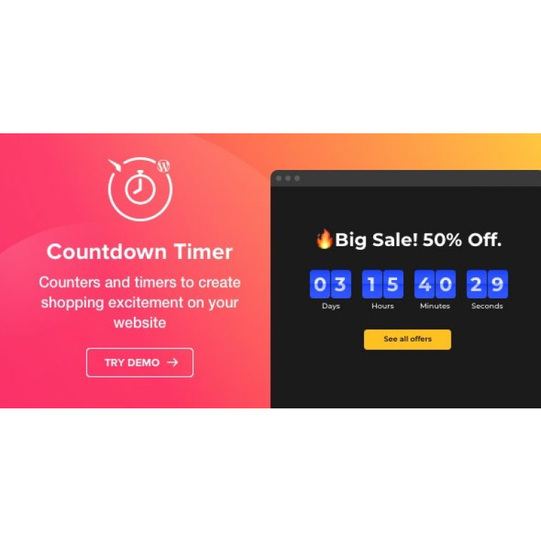 Jual Countdown Timer V1.4.0 – WordPress Countdown Timer Plugin | Shopee Indonesia