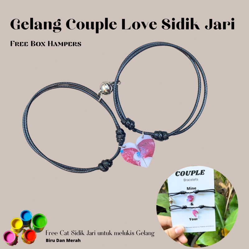 Jual [Free Box ]Gelang Sidik Jari Love | Gelang Love Couple | Gelang ...