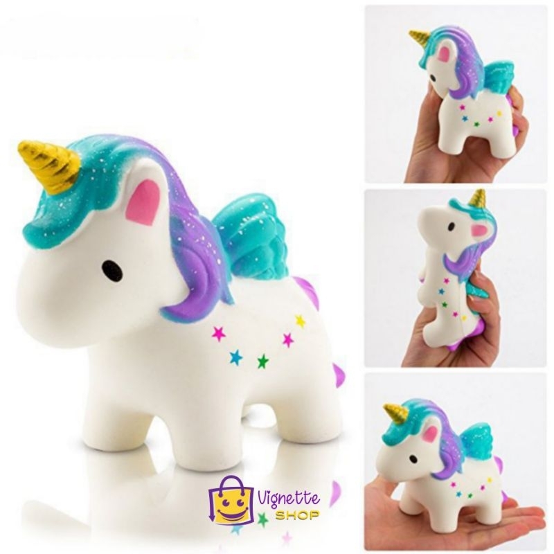 Jual Squishy Unicorn White Green Lucu Slow Rising | Squishi Squisy ...