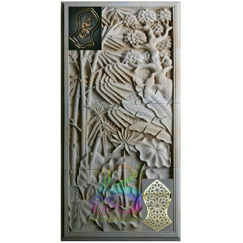 Jual BATU ALAM RELIEF UKIR 3D 60x200x6 Cm | Shopee Indonesia