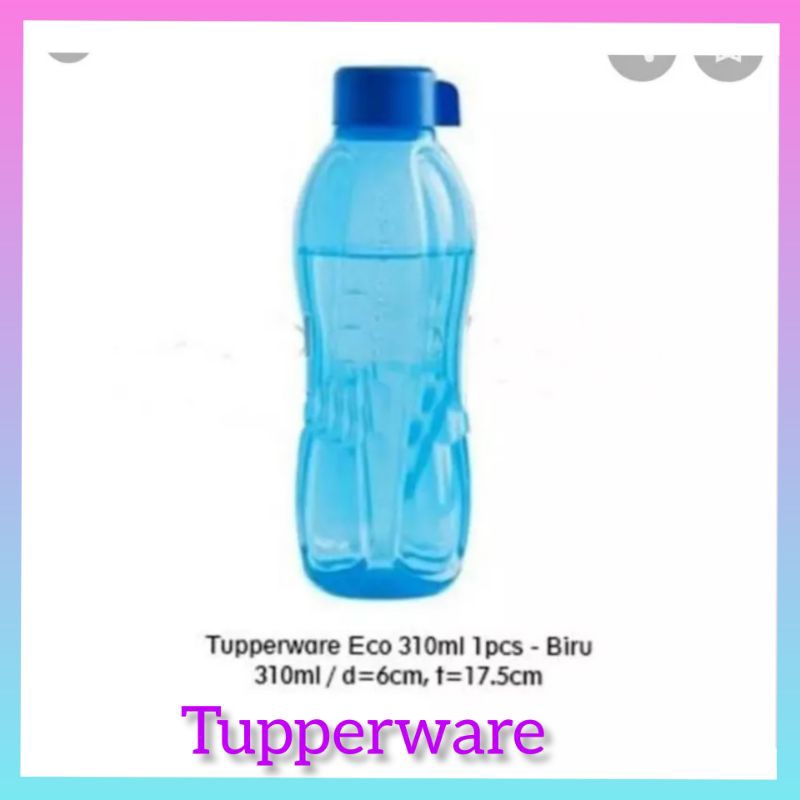 Jual Botol Tupperware imut lucu eco 310 ml seri polos warna biru ...