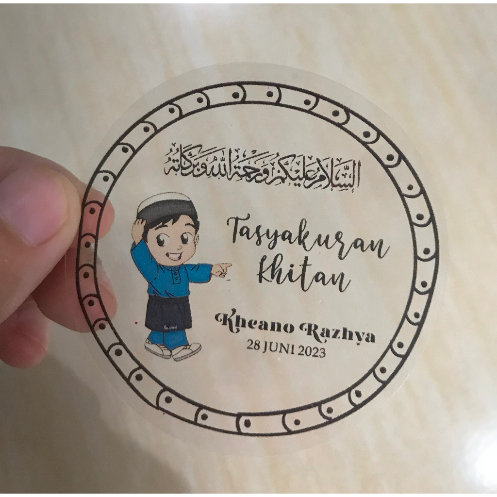 Jual [mp08] 260pcs Stiker khitan Transparant Stiker Tasyakuran Khitan ...