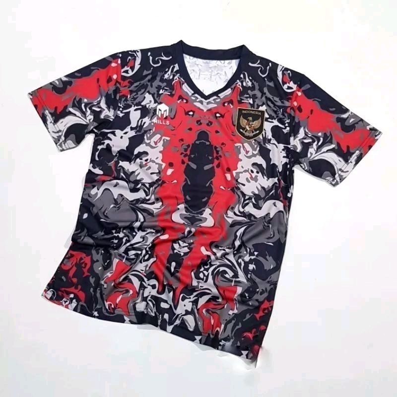 Jual Baju Bola Jersey Timnas Indonesia Training Pre Match Mils | Shopee ...