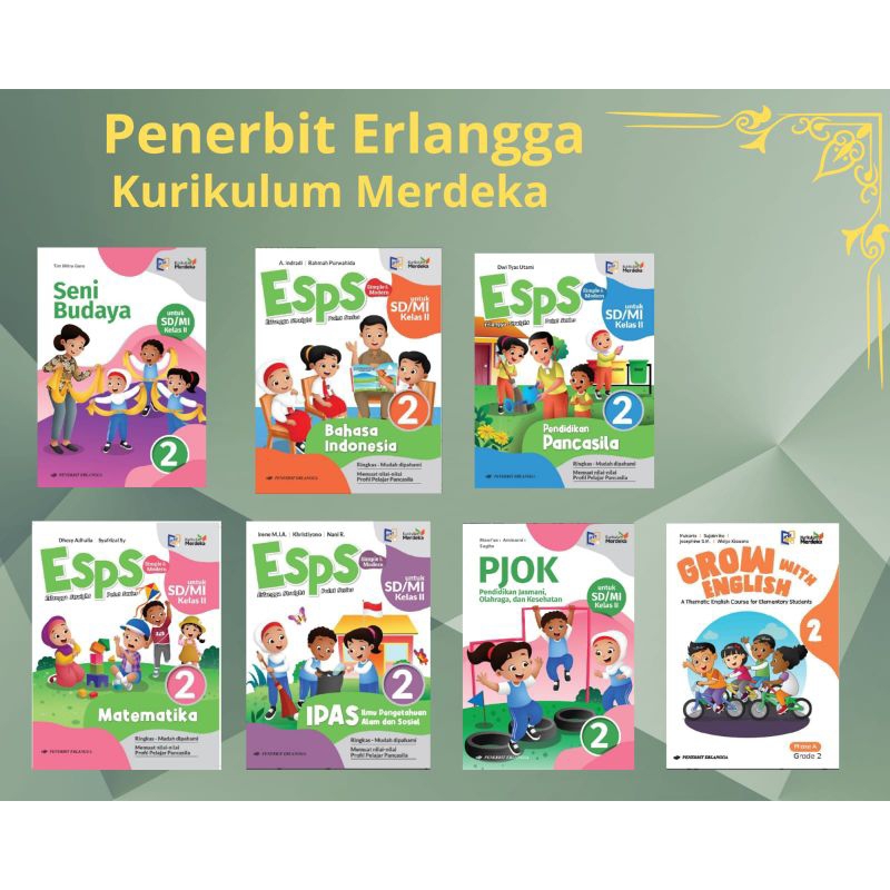 Jual Buku Kurikulum Merdeka SD/MI Kelas 2 Erlangga | Shopee Indonesia