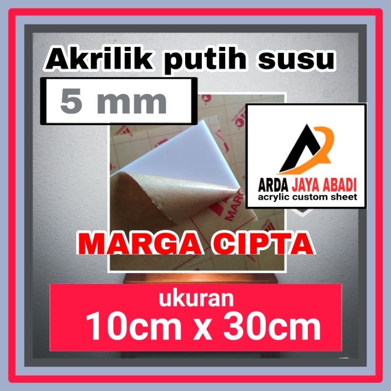 Jual Akrilik 5mm putih susu 10 x 30 akrilik lembaran Acrylic white mika ...