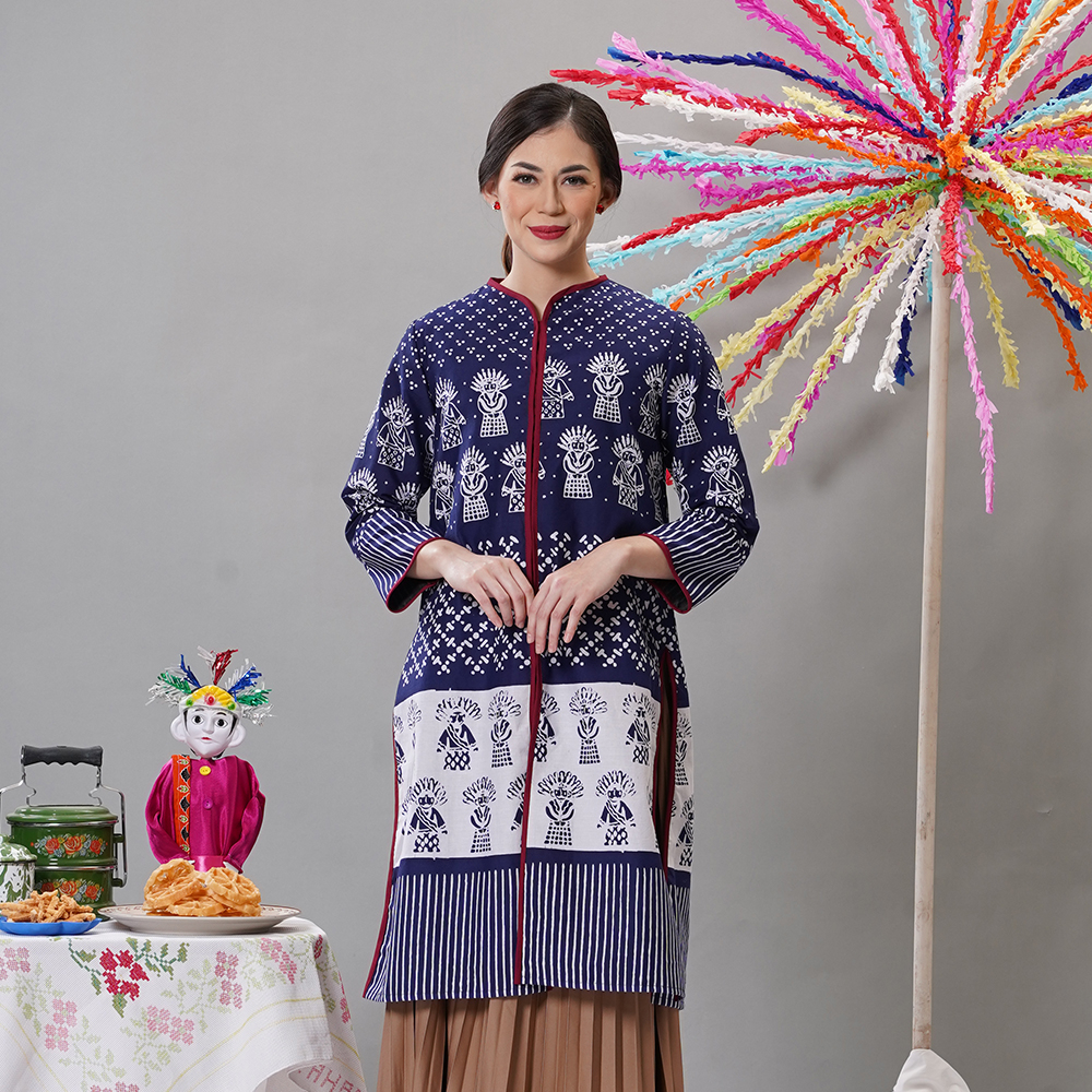 Jual NONA RARA - Ayala Betawi T2229, Baju Batik Kasual Modern | Shopee ...