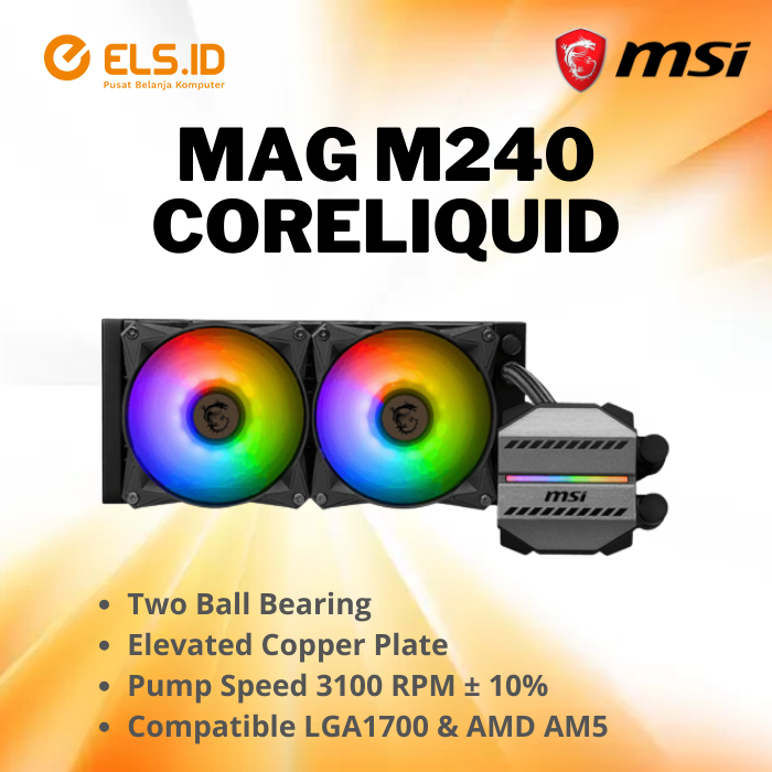 Jual MSI MAG CoreLiquid M240 Liquid CPU Cooler | Shopee Indonesia