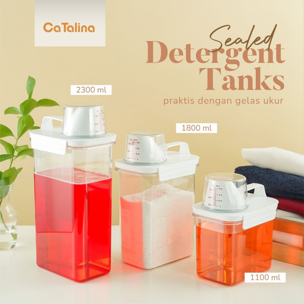 Jual Kontainer Botol Laundry Detergent dengan Cup Takaran 1100 ml / 1800 ml / 2300 ml | Shopee ...