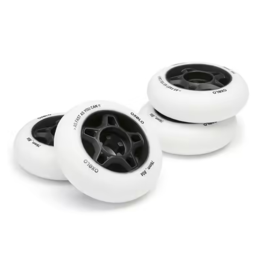 Jual OXELO Roda Sepatu Roda Fit Inline Skate Wheels 76mm 80A Isi 4 ...