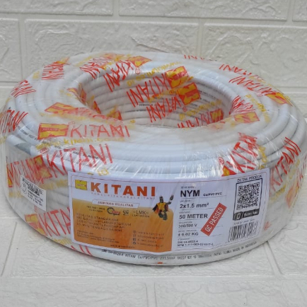 Jual KABEL LISTRIK NYM 2X1.5mm KITANI 50m KABEL TEMBAGA ISI 2 (SNI ...