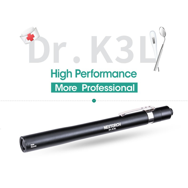 Jual Lampu Senter Medis Dokter LED Pen Dual Light NEXTORCH Dr.K3L ...