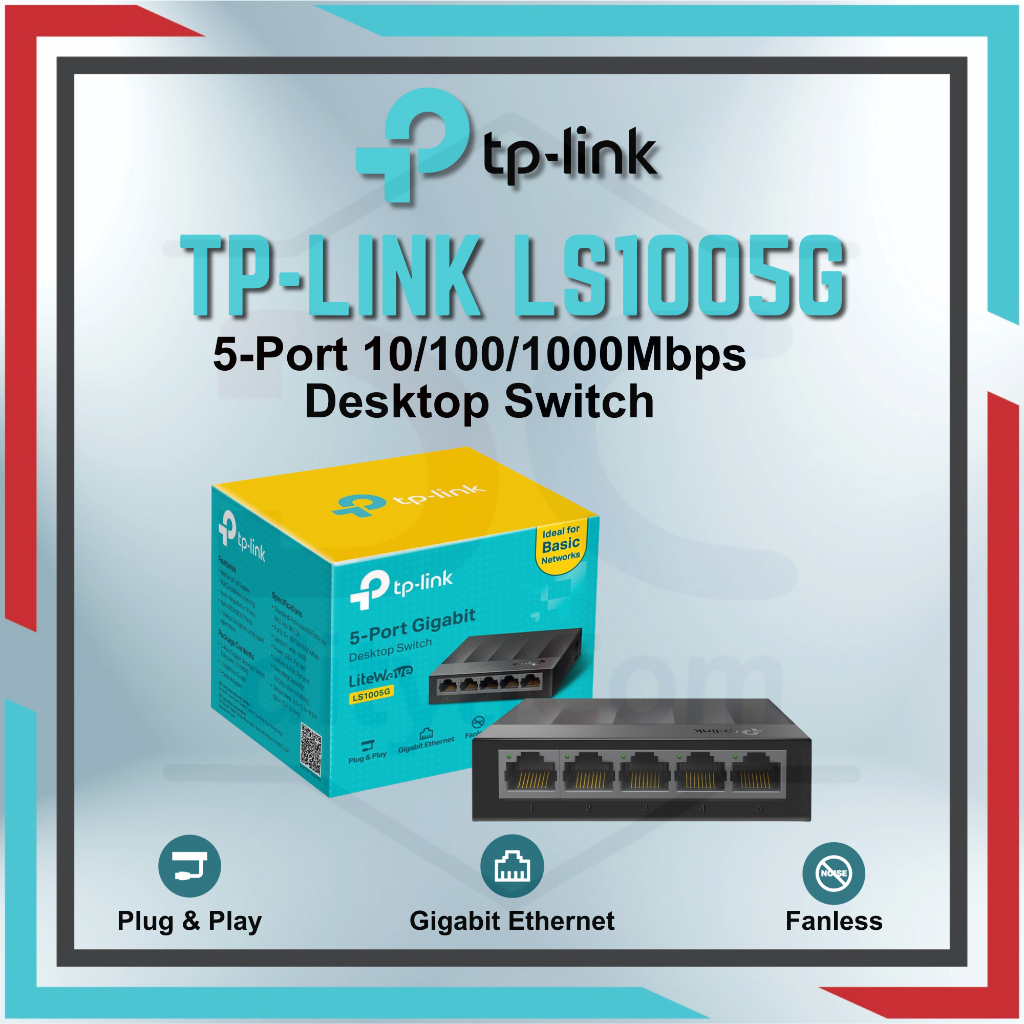 Jual TP-LINK LS1005G 5 PORT 10/100/1000MBPS DESKTOP SWITCH | Shopee Indonesia