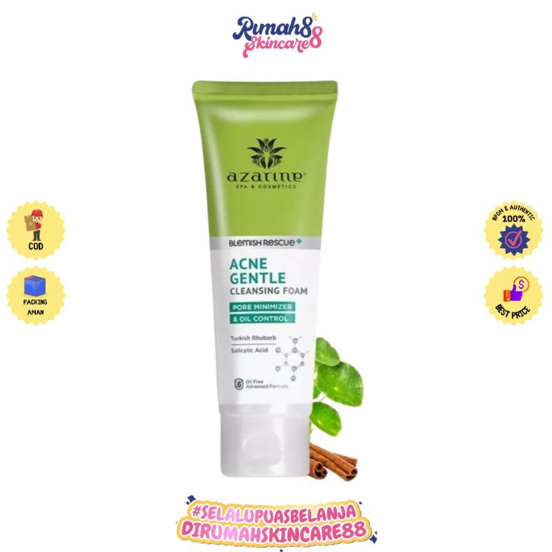 Jual RSC 88 - AZARINE Acne Gentle Cleansing Foam 60ml BPOM Face ...
