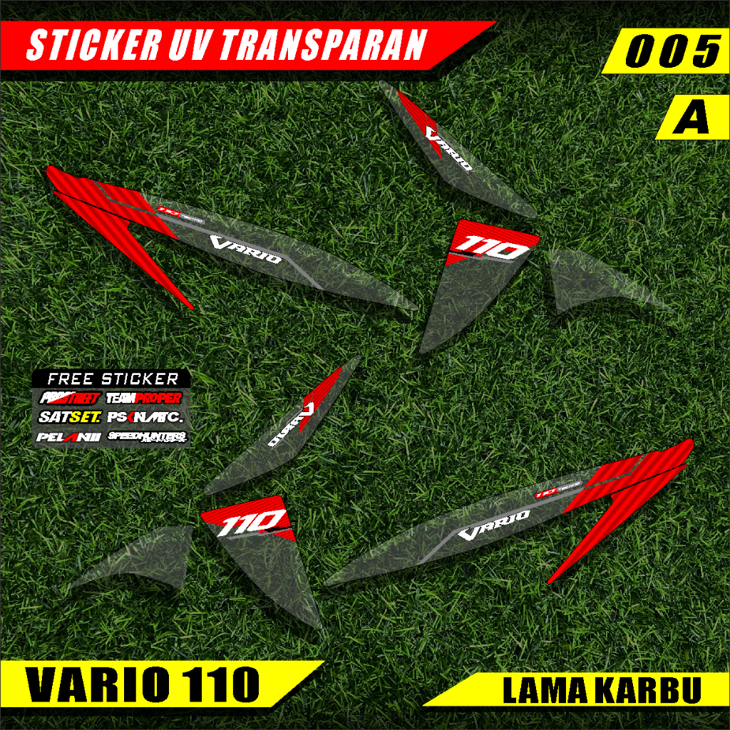 Jual STRIPING TRANSPARAN HONDA VARIO 110 KARBU/LAMA/OLD VARIASI LIST MOTOR DESAIN MINIMALIS ...