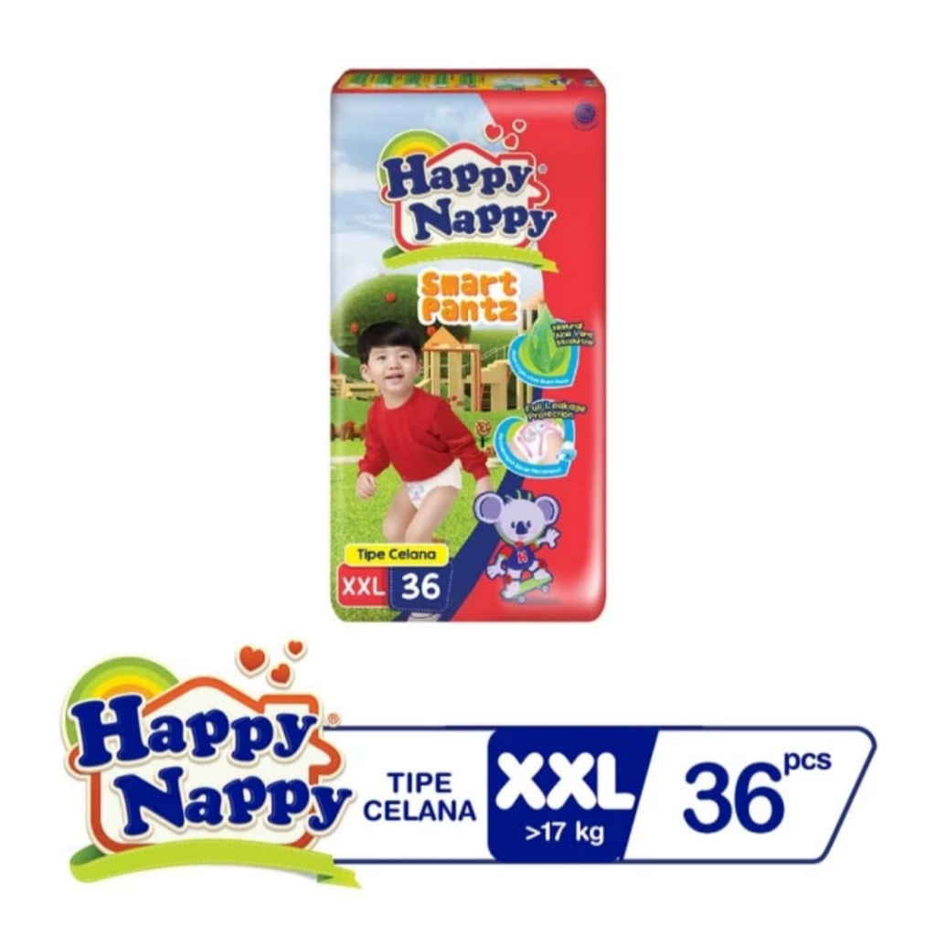 Jual Happy Nappy Smart Pantz S40/M32/L28/XL24/XXL36 Popok Celana ...