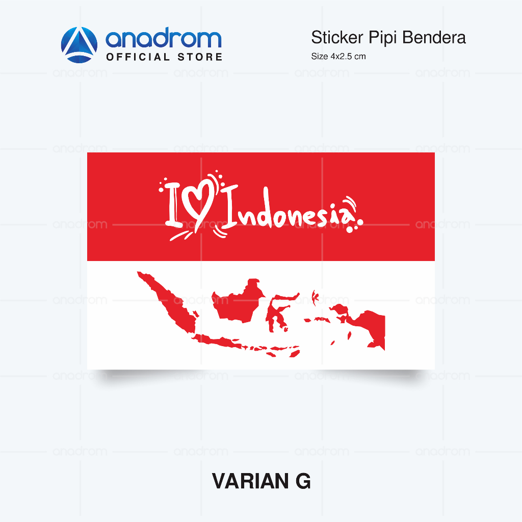 Jual Sticker Pipi Bendera Indonesia | Sticker pipi Merah Putih ...