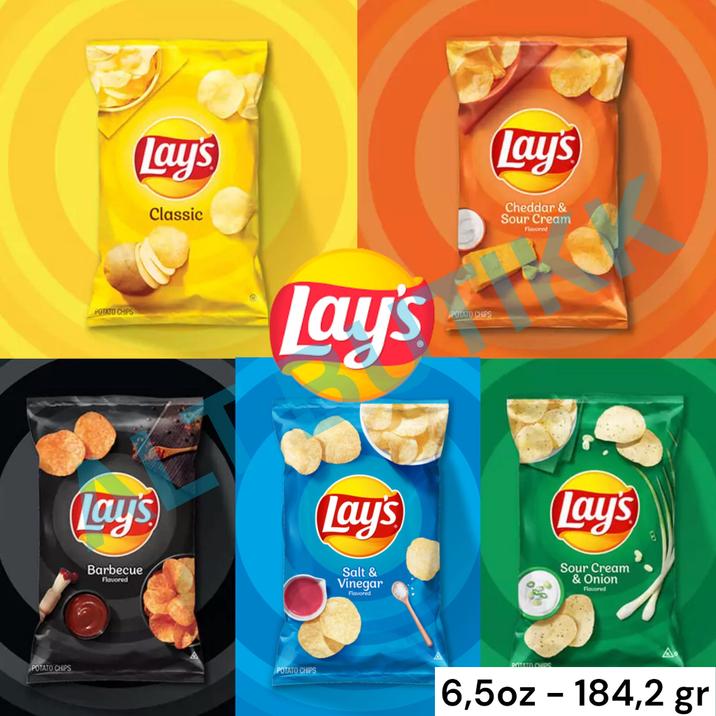 Jual LAYS POTATO CHIPS 6.5 OZ | LAY'S SNACK KERIPIK KENTANG 184,2 GR ...