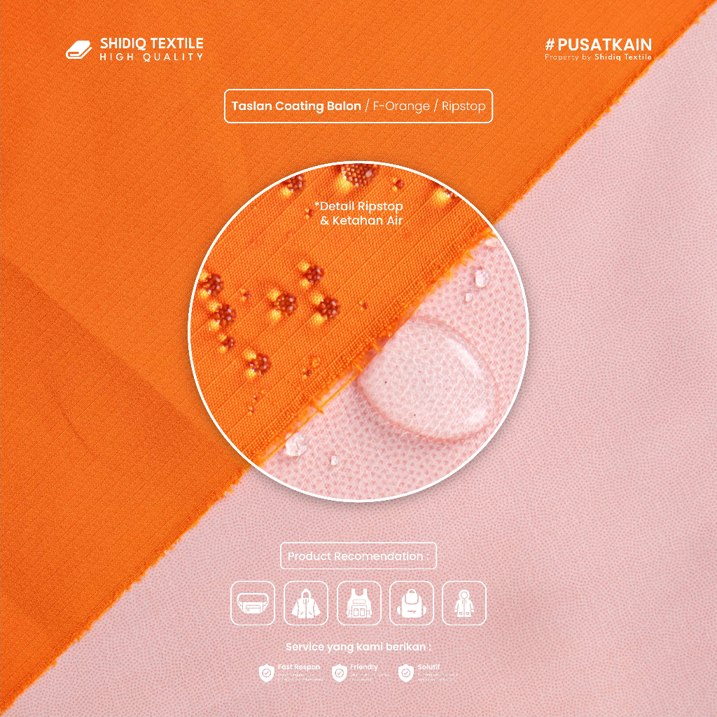 Jual Kain Waterproof Serat Ripstop ( Bahan Jas Hujan, Tas, Jacket, DLL ...