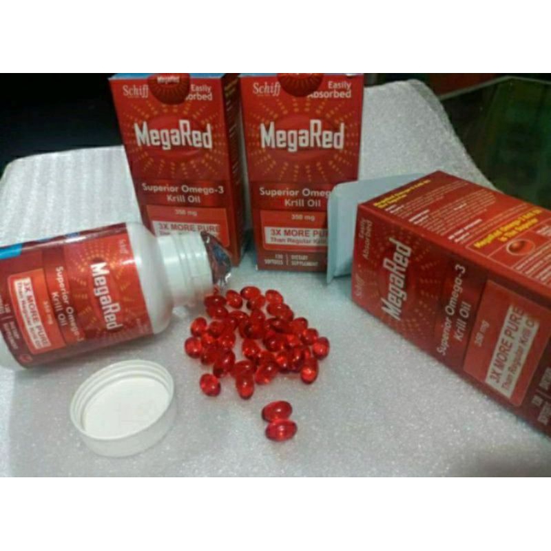 Jual Schiff Mega Red Superior Omega-3 Krill Oil 350mg 130 Softgels ...
