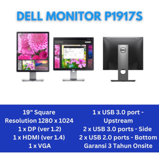 Jual MONITOR LED DELL P1917SC SQUARE 19”inch HDMI KOTAK LIKE NEW ...