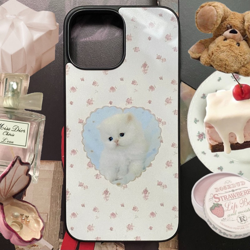 Jual cute cat coquette denim phone cases ala wildflower | Shopee Indonesia