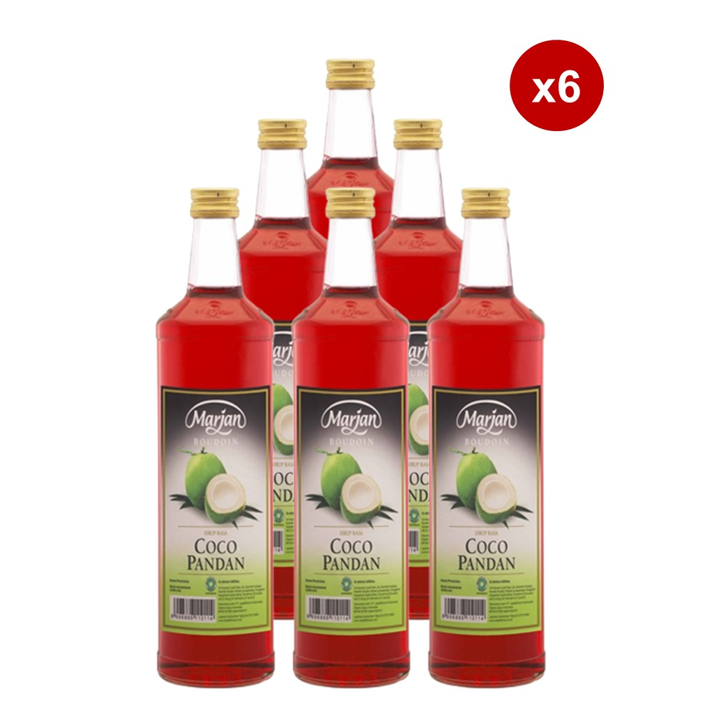 Jual Marjan Boudoin Syrup Cocopandan 460ml x6 | Shopee Indonesia