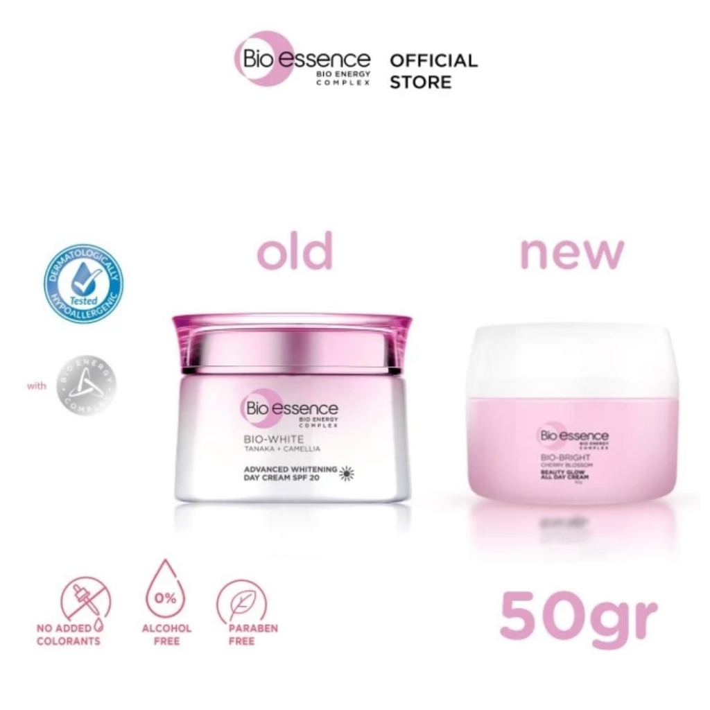 Jual Bio Essence Bio Bright Bio White Beauty Glow All Day Cream 50 gr ...