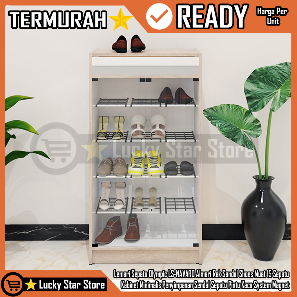 Jual [Instan] Lemari Sepatu Olympic LS NAVARO 62 x 29.5 x 120 Cm Lemari ...