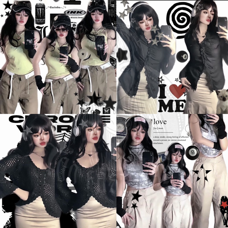 Jual Prem Coquette Starry Gyaru Y2k Grunge Fairycore Vintage