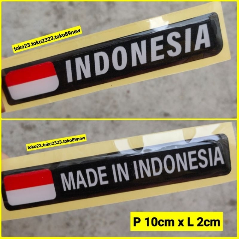 Jual stiker timbul bendera Indonesia merah putih stiker made in ...